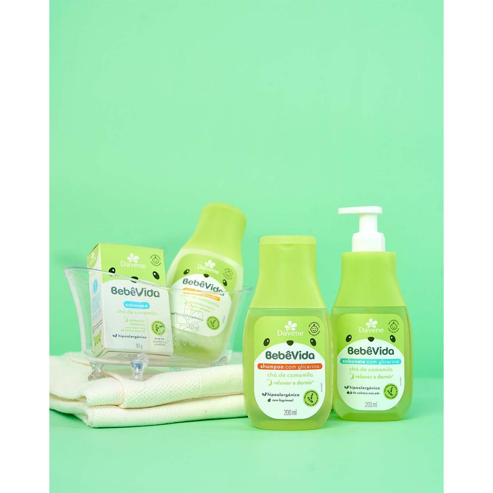 Sabonete Vegetal Bebê Vida Chá de Camomila 90g - Davene - davene
